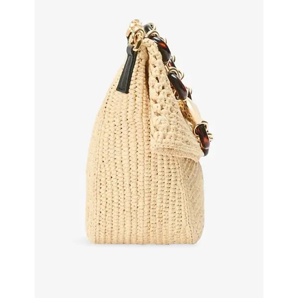 Loewe X Paula's Ibiza Ola Medium Raffia Shoulder Bag - Natural