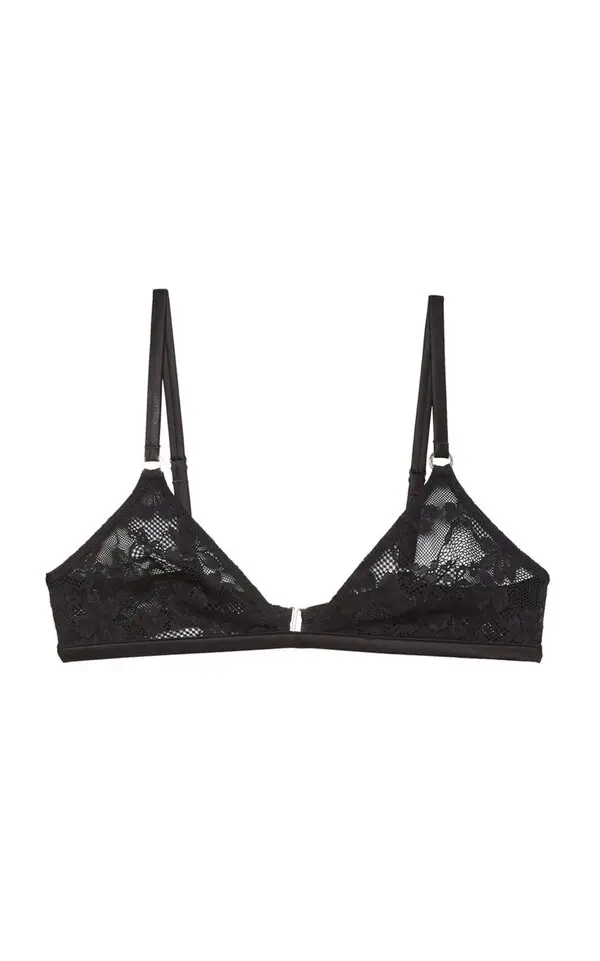 FLEUR DU MAL Le Stretch Triangle Bra - Black