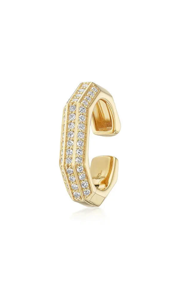 Sorellina Pave 18k Yellow Diamond Ear Cuff - Gold