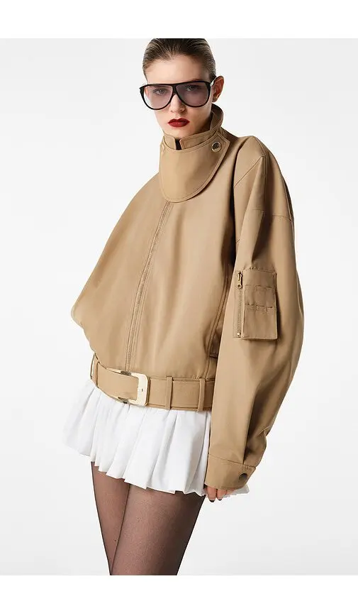 Revolve Nikki Bomber Jacket - Tan