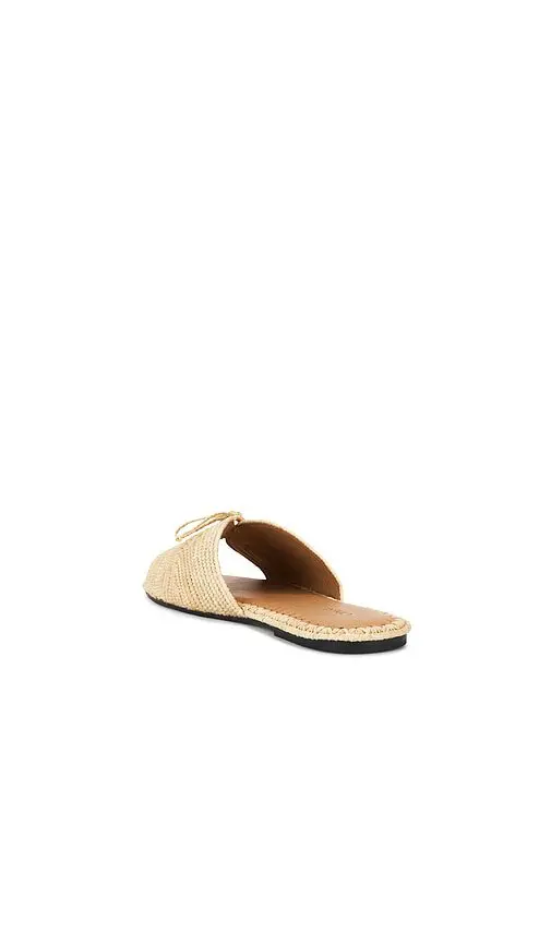 ODISSI Raffia Bow Detailing Slip-on Sandals
