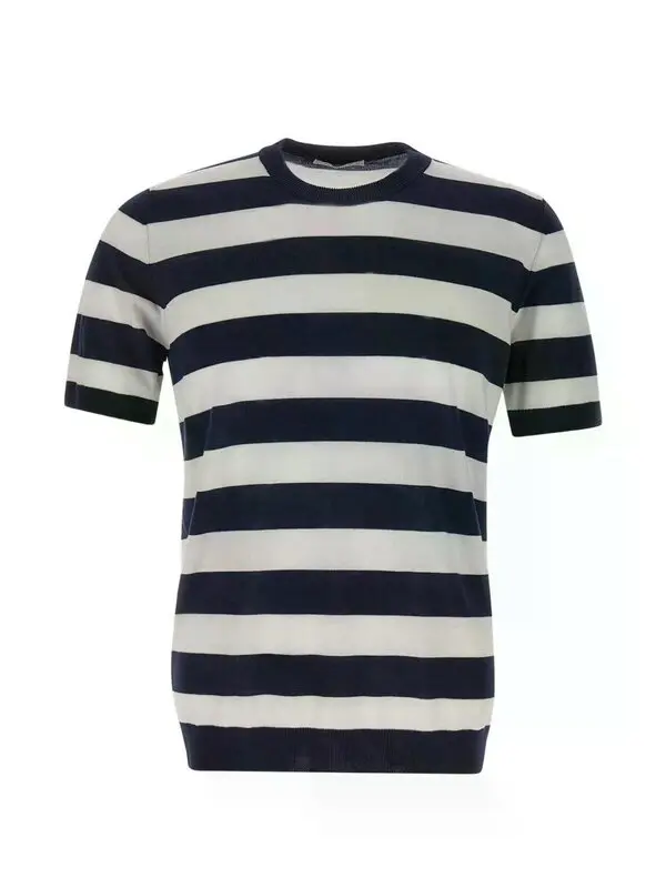 KANGRA Horizontal-stripe Cotton Sweater