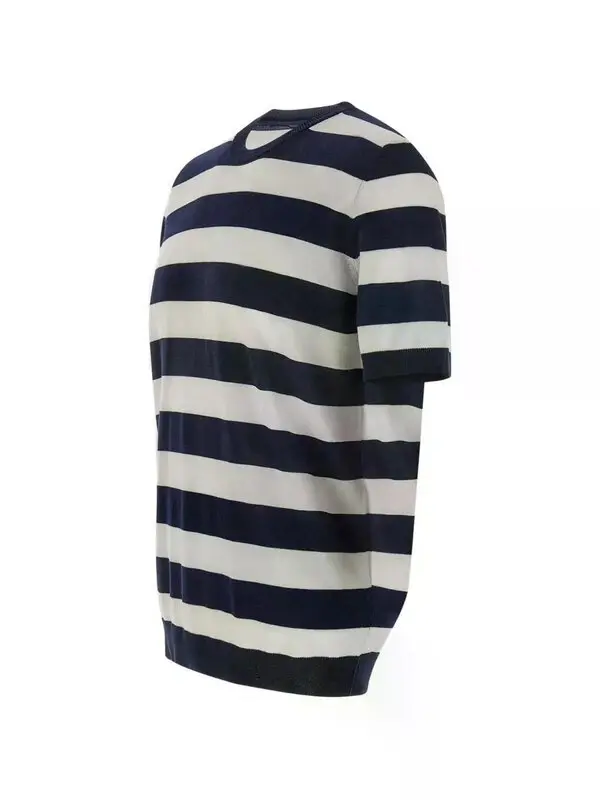 KANGRA Horizontal-stripe Cotton Sweater