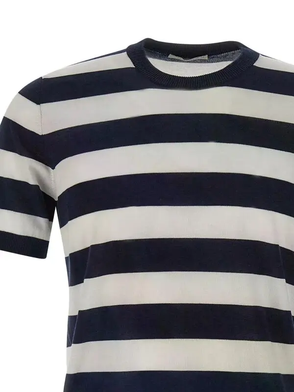 KANGRA Horizontal-stripe Cotton Sweater