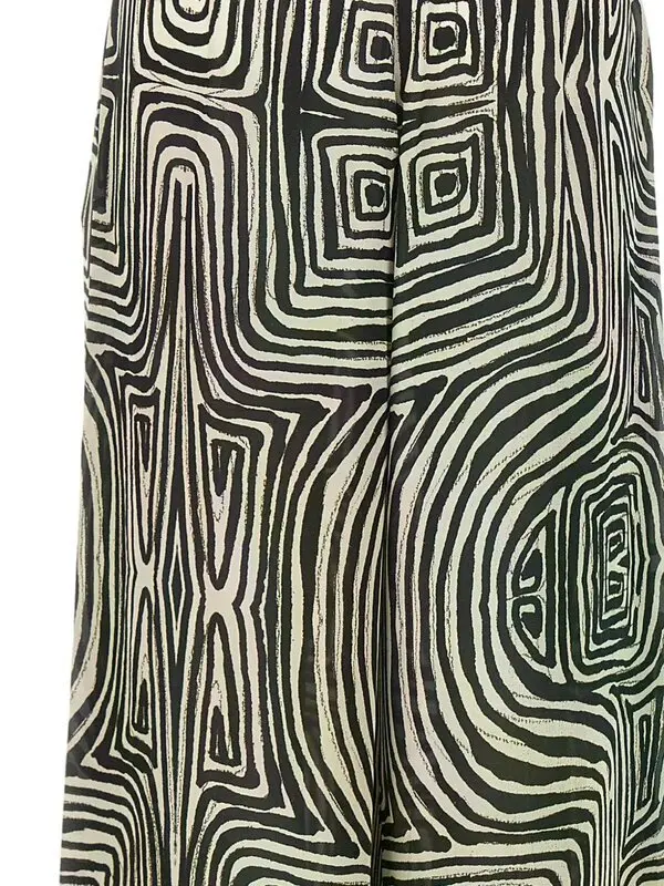 ELENA MIRÒ Abstract-pattern Wide-leg Trousers