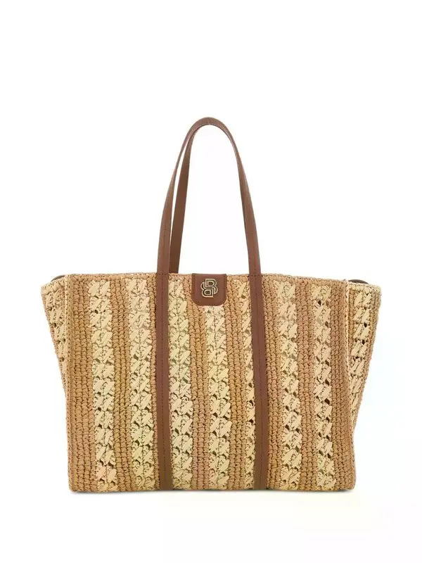BOSS Woven Straw Tote Bag