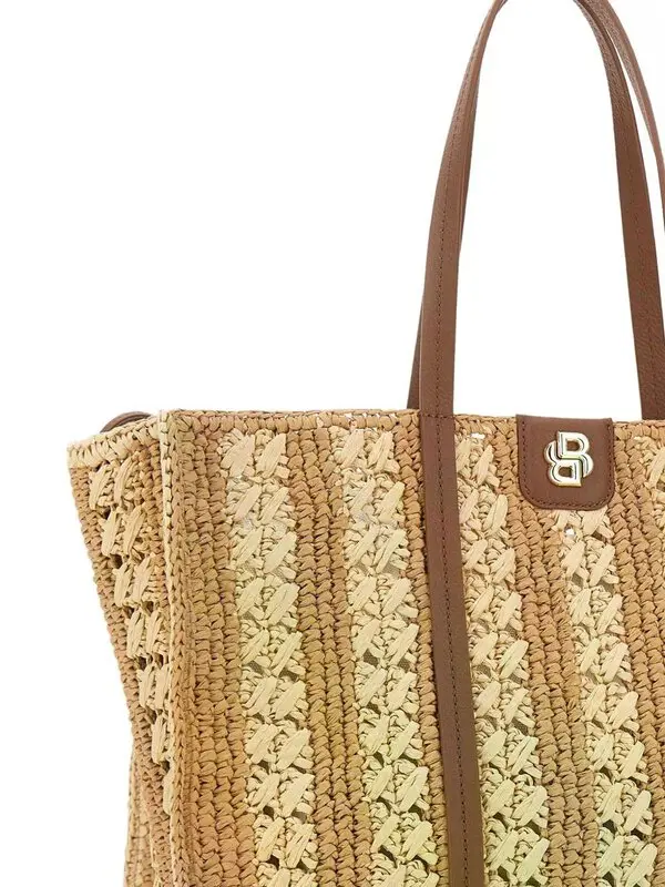 BOSS Woven Straw Tote Bag