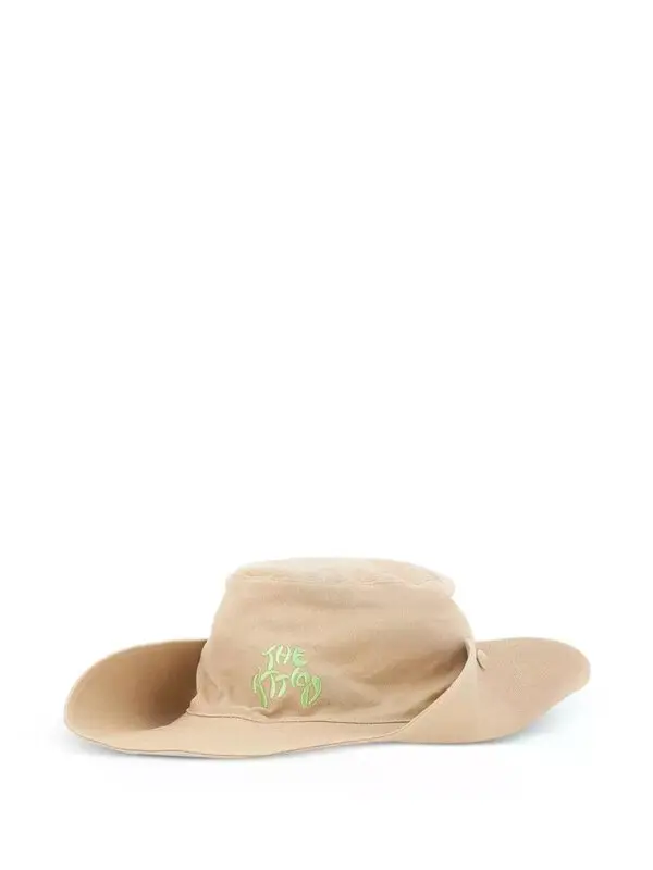 Attico Logo-embroidered Wide-brim Hat - Neutrals