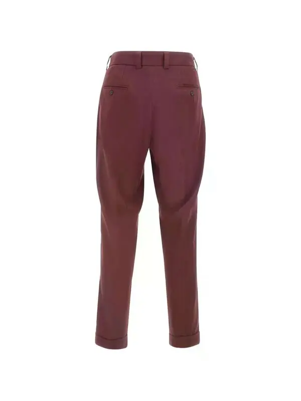 PAOLO PECORA Duomo Pleated Trousers - Red