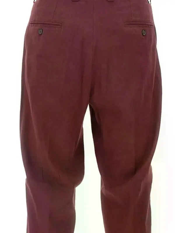 PAOLO PECORA Duomo Pleated Trousers - Red