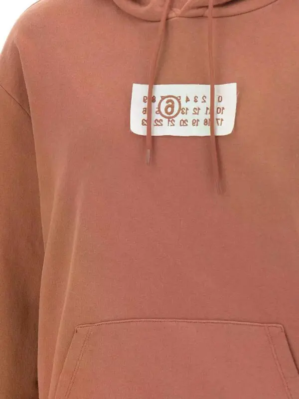 MAISON MARGIELA Logo-patch Hoodie - Brown
