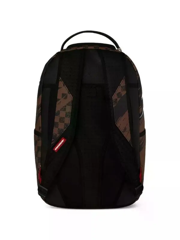 SPRAYGROUND Checkered Shark-print Backpack - Black