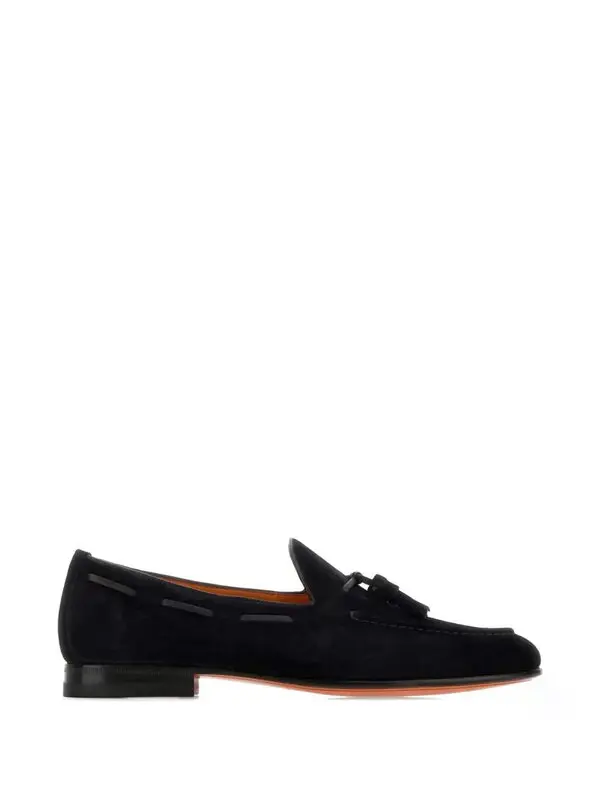 Santoni Tassel-detail Suede Loafers