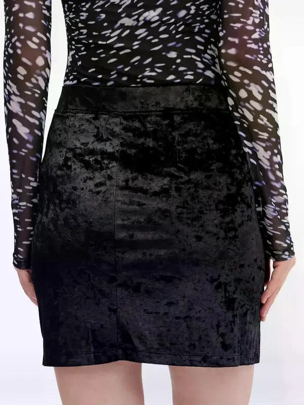Karl Lagerfeld Crushed-velvet Mini Skirt
