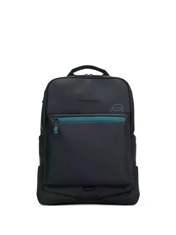 PIQUADRO Water Resistant Zip-pocket Backpack - Black