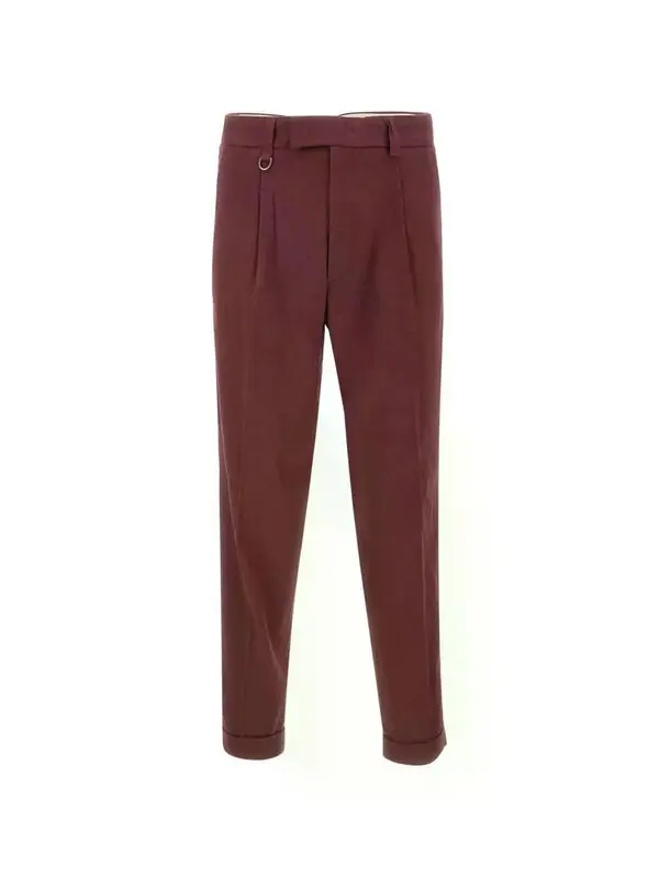 PAOLO PECORA Duomo Pleated Trousers - Red