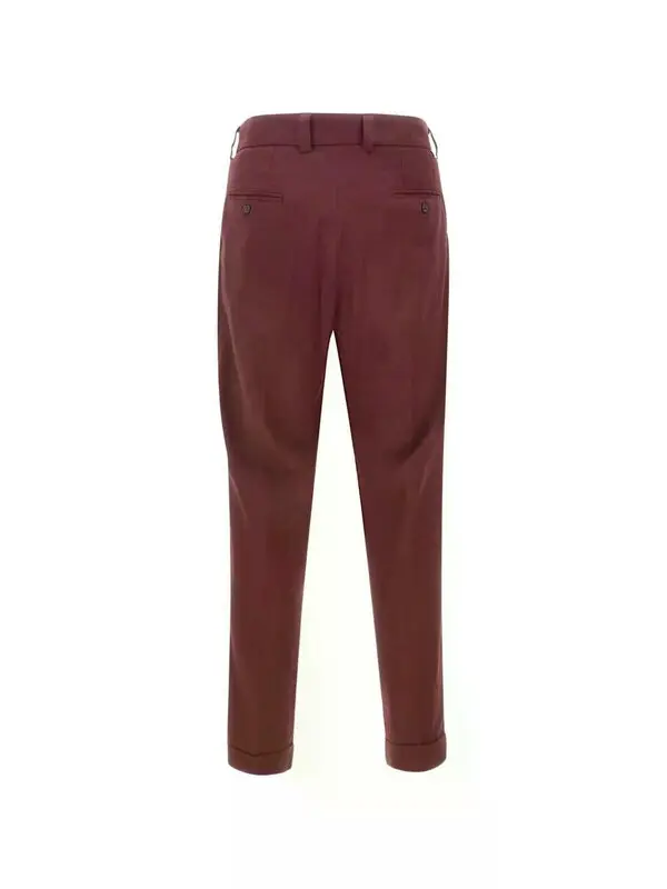 PAOLO PECORA Duomo Pleated Trousers - Red