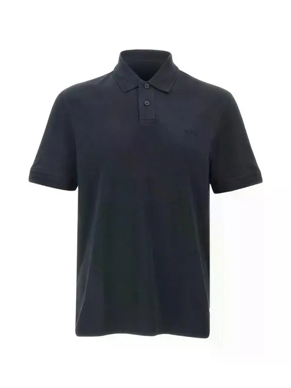 BOSS Interlock Cotton Polo Shirt - Blue