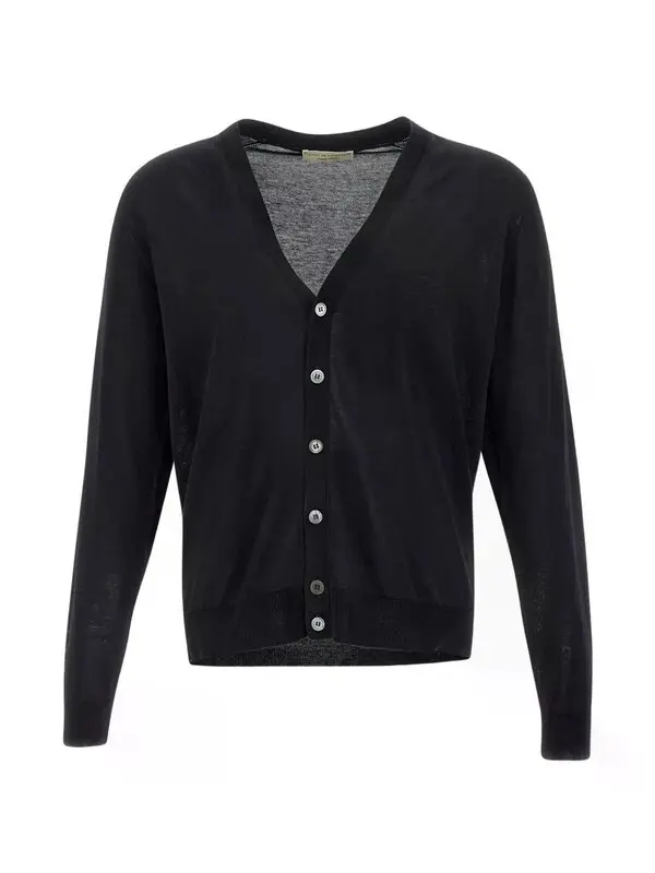 FILIPPO DE LAURENTIIS V-neck Button-up Cardigan - Black