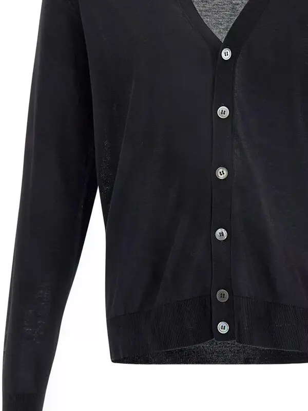 FILIPPO DE LAURENTIIS V-neck Button-up Cardigan - Black