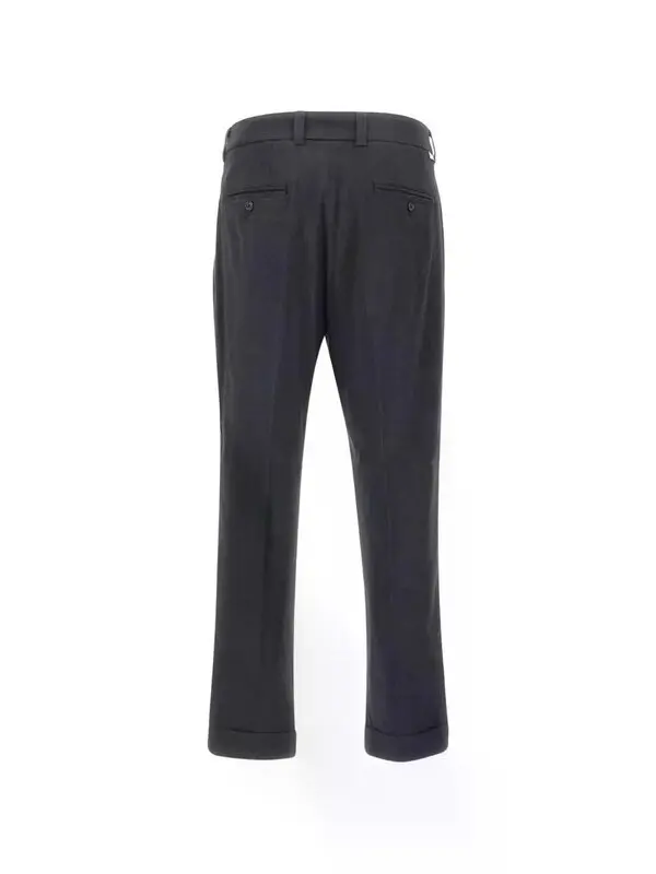 PAOLO PECORA Pleated Turned-up Trousers