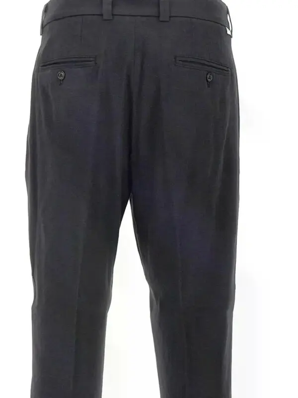 PAOLO PECORA Pleated Turned-up Trousers