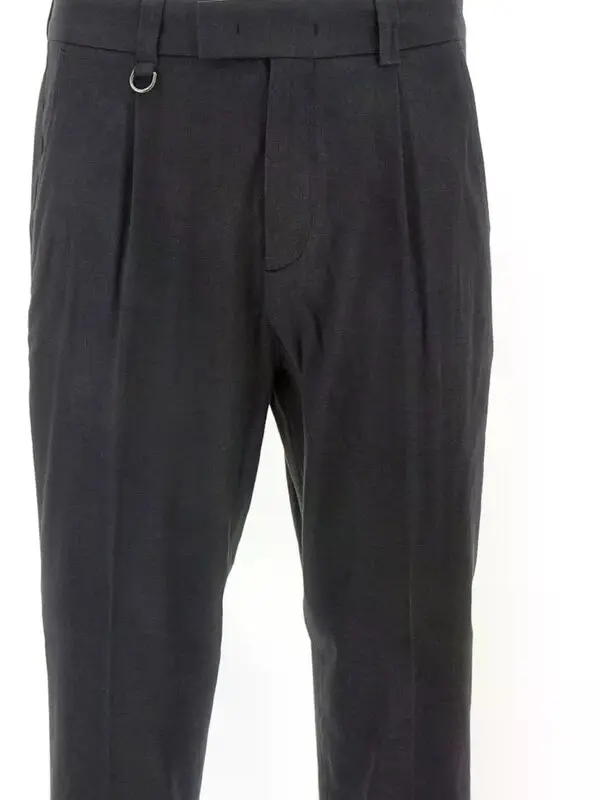 PAOLO PECORA Pleated Turned-up Trousers