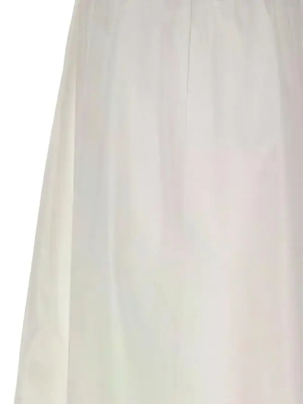 KAOS Palm-tree Embroidered Flared Skirt - Neutrals