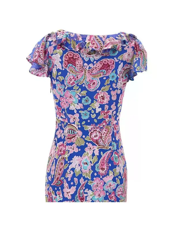 Rixo Amelle Ruffled Tiered Dress - Blue