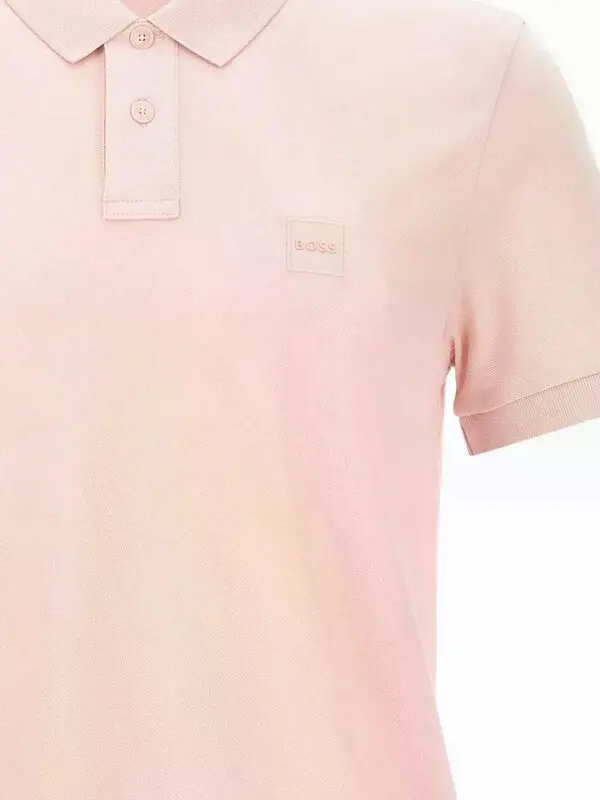 BOSS Stretch-cotton Slim-fit Polo Shirt With Logo Patch