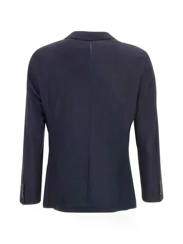BOSS Single-breasted Seersucker Blazer - Blue