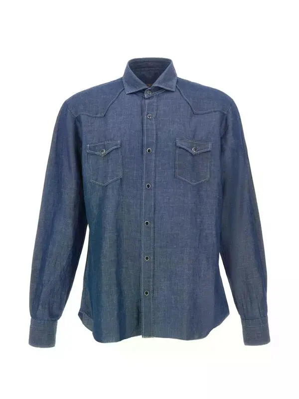 BARBA NAPOLI Dandy Life Western-inspired Shirt - Blue