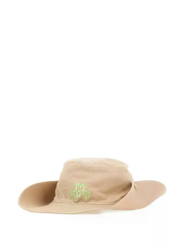 Attico Logo-embroidered Wide-brim Hat - Neutrals