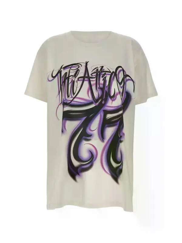 Attico Logo-print T-shirt - Neutrals