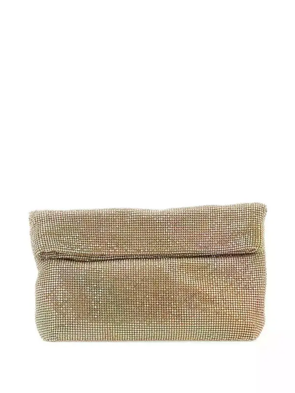 TWENTY FOURHAITCH Varadero Rhinestone-mesh Clutch Bag - Gold
