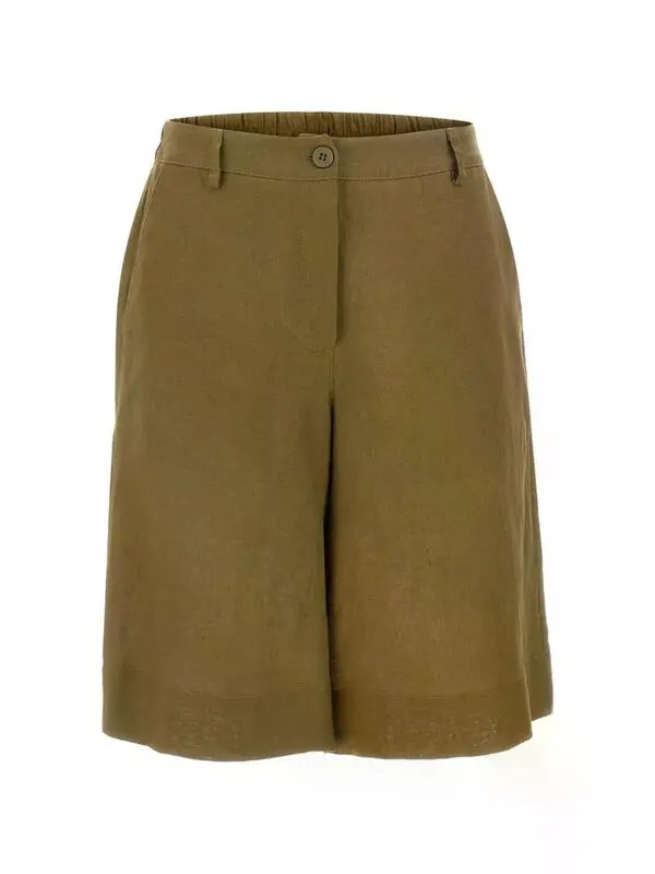 KAOS Linen Bermuda Shorts - Green