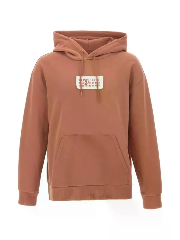 MAISON MARGIELA Logo-patch Hoodie - Brown