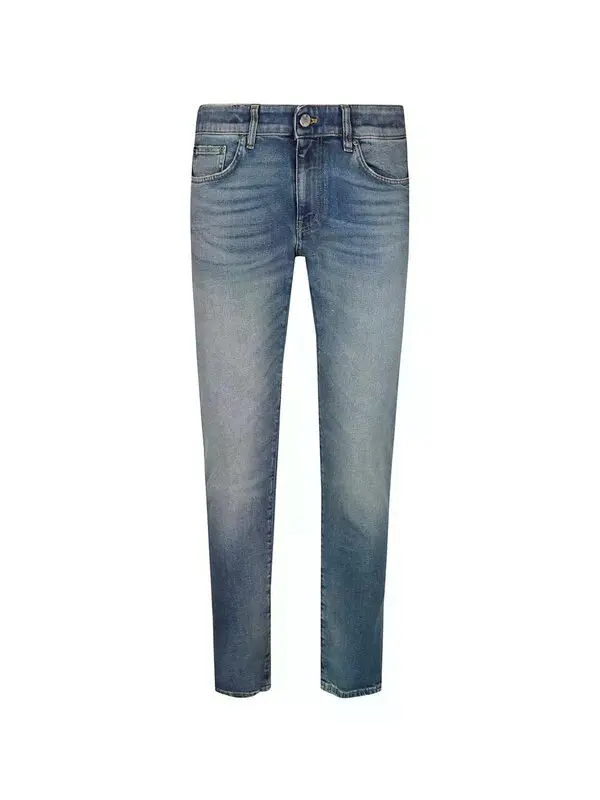 PT TORINO Faded-effect Whiskered Jeans - Blue