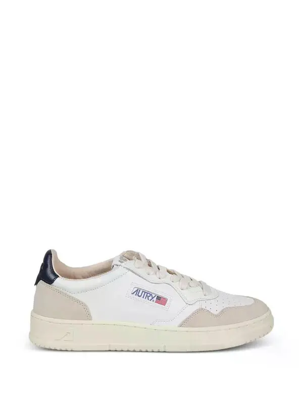 AUTRY Medalist Panelled Leather Sneakers - White