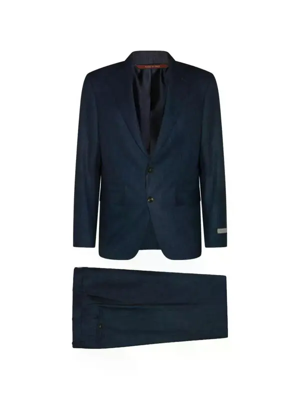 Canali Single-breasted Wool Suit - Blue