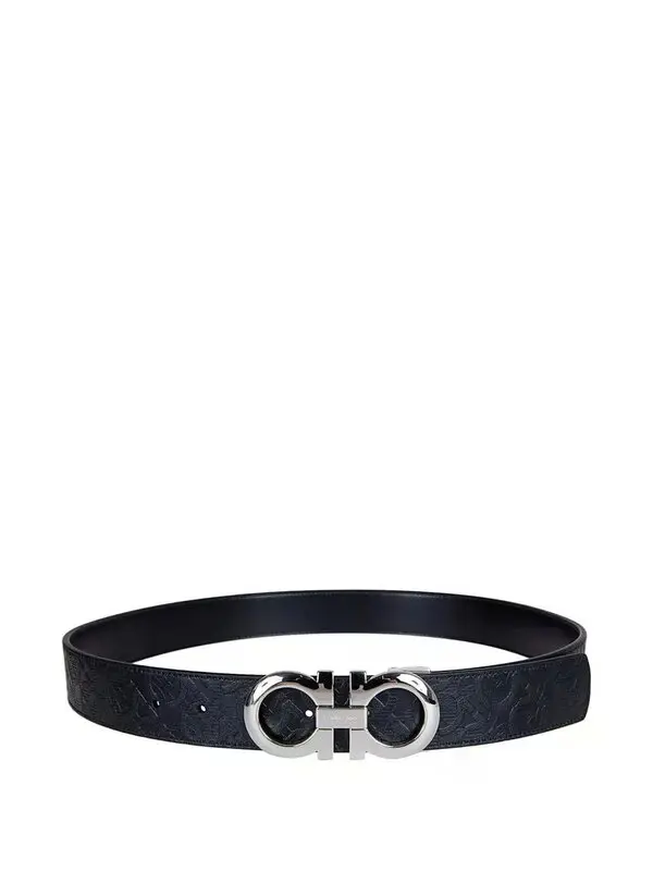 FERRAGAMO Gancini Reversible Belt - Black