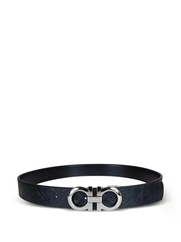 FERRAGAMO Gancini Reversible Belt - Black