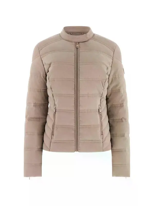Guess 4g-logo Quilted Jacket - Neutrals