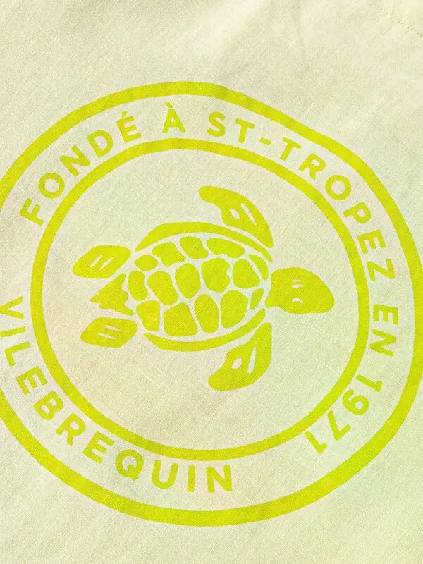 Vilebrequin Turtle Print Linen Beach Bag