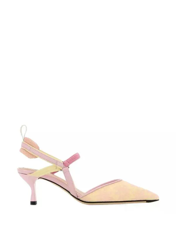 Fendi Colibrì Lite Embroidered Pumps - Yellow
