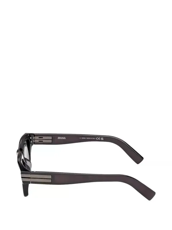 Zegna Rectangle-frame Sunglasses - Brown