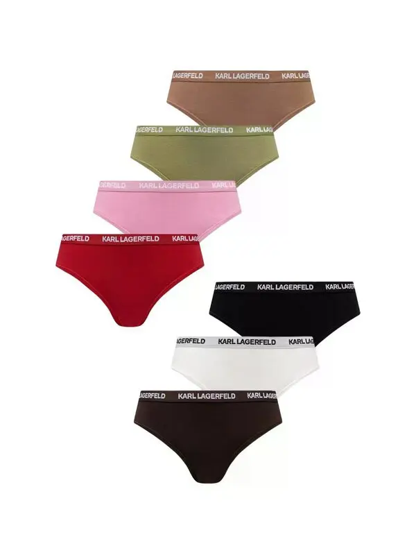 Karl Lagerfeld Logo-waistband Briefs - Red