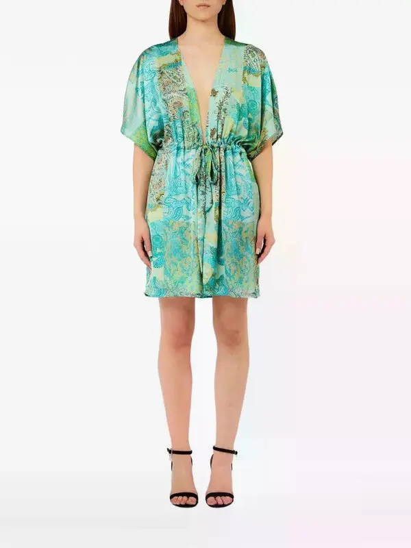 Liu Jo Paisley-print Drawstring Kaftan