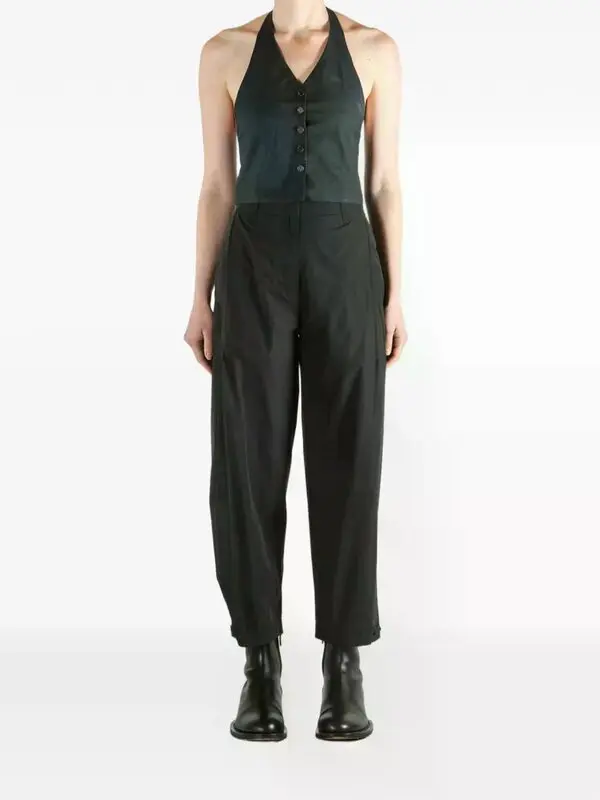 AMOMENTO Halterneck Button-up Top