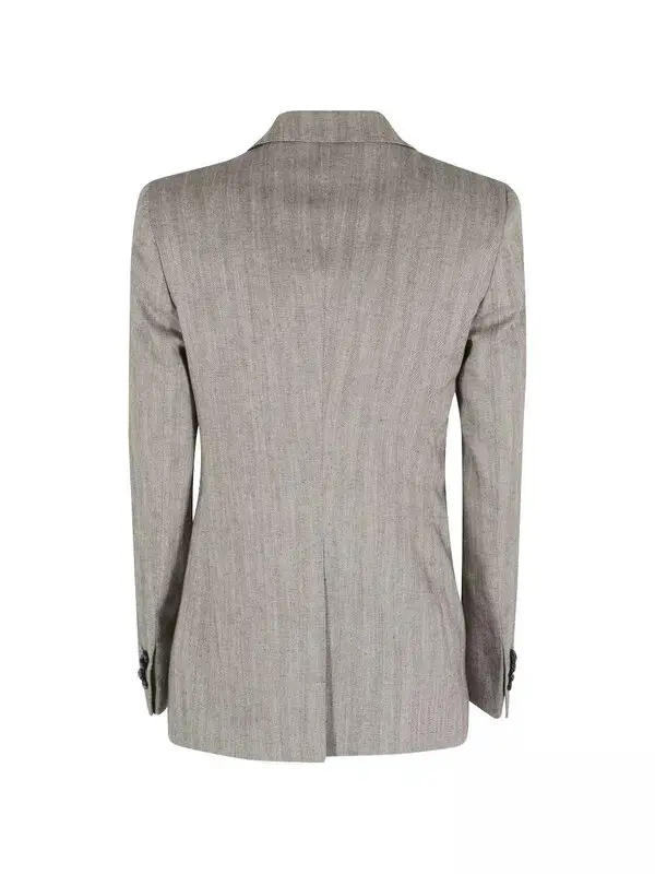 Tagliatore Double-breasted Herringbone Suit - Brown